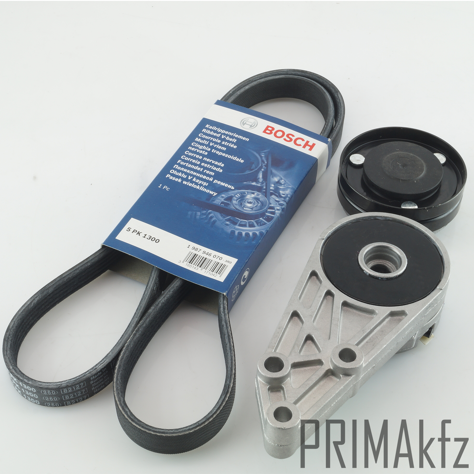 Bosch V-Ribbed Belt + Tensioner Audi A4 B5 A6 VW Passat 3B 1.6 1.8 2.0 ...